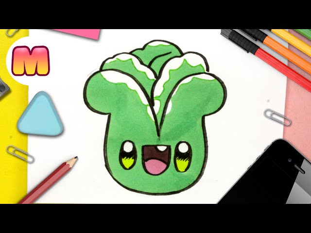 Dibujo De Lechuga Facil Cute Cartoon Vegetable Cabbage 9378088 PNG
