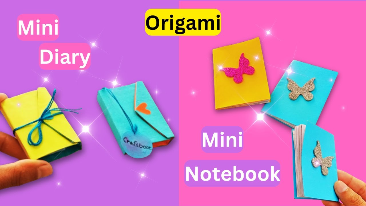 origami mini diary || learn, how to mini notebooks step by step ...