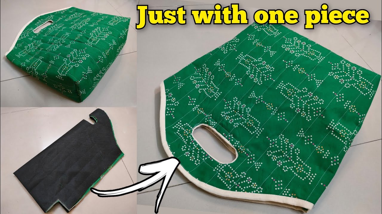 ⭐Just with one piece - Shopping bag cutting and stitching/ bag making ...