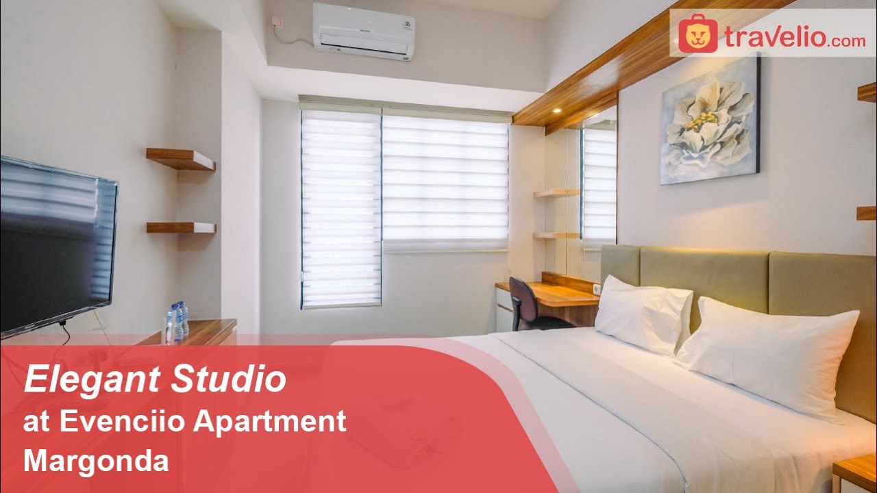 Room Tour Elegant Studio at Evenciio Apartment Margonda - YouTube