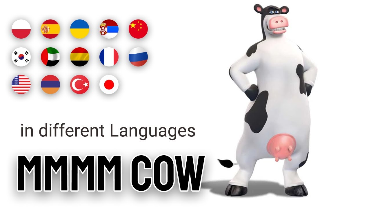 Mmmm cow in different languages meme - YouTube
