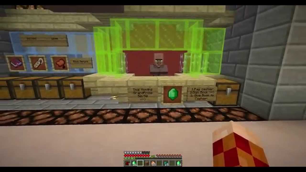 MineCraft: Automatic Cashier / Lottery Machine - YouTube