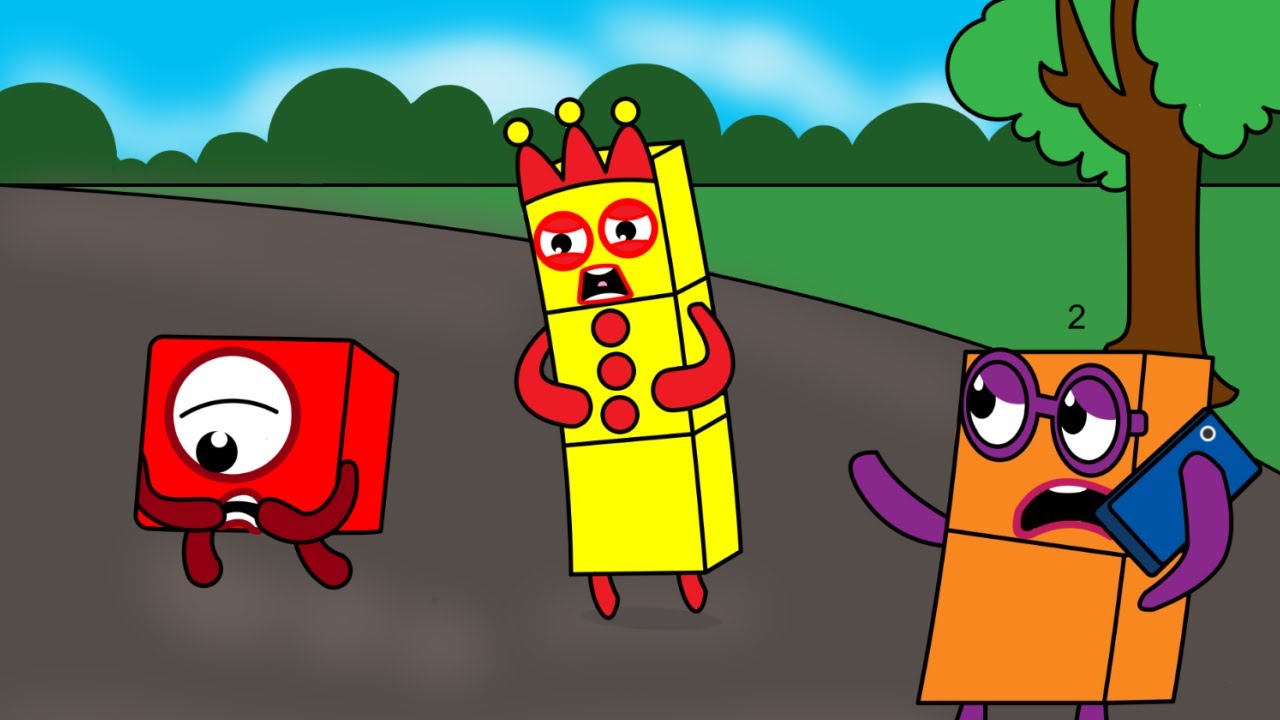 numberblocks 3 too emotional !! with nb 1 - fan made coloring story ...