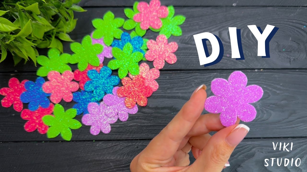 Easy Flowers EVA Foam Sheet Flowers DIY Tutorial Crafts - YouTube