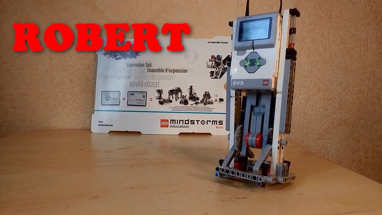 Biped mindstorms ev3 simple walker robot Robert [45544]+[45560] - YouTube