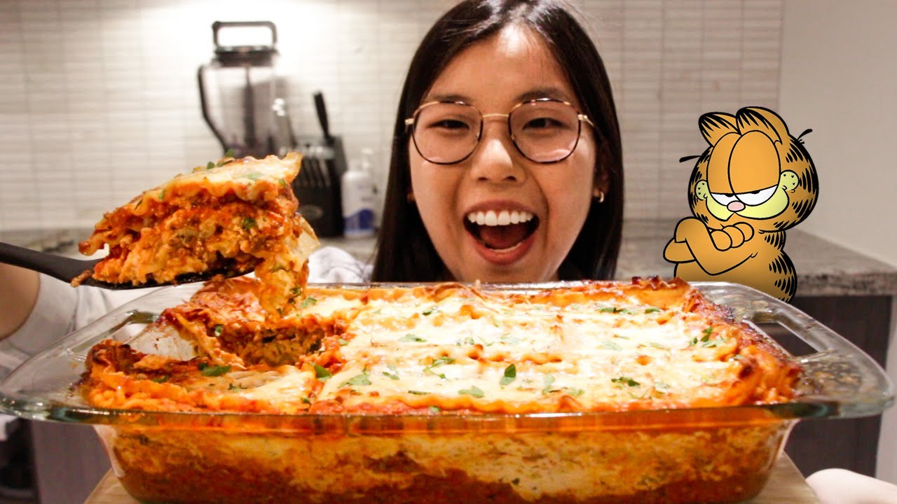 Garfield's lasagna recipe - YouTube