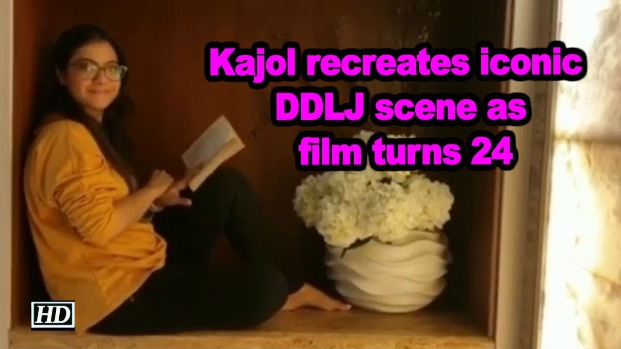 Kajol recreates iconic DDLJ scene as film turns 24 - YouTube