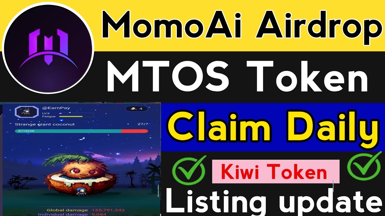 MomoAi New Airdrop Reward MTOS Token || MomoAi listing update || Gamee Airdrop new update - YouTube