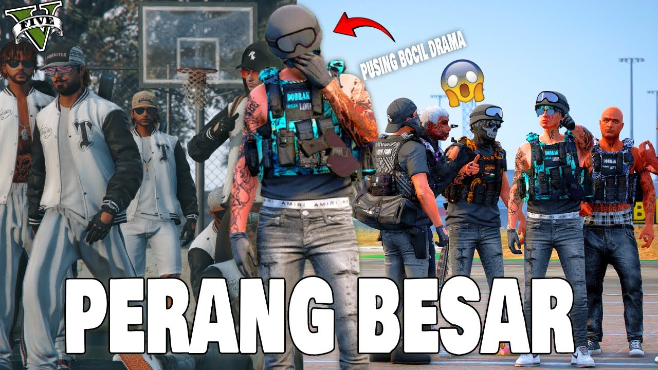 PERANG BESAR !! AKU MENYELAMATKANYA DIA DARI KEPUNGAN MUSUH !! GTA 5 ...