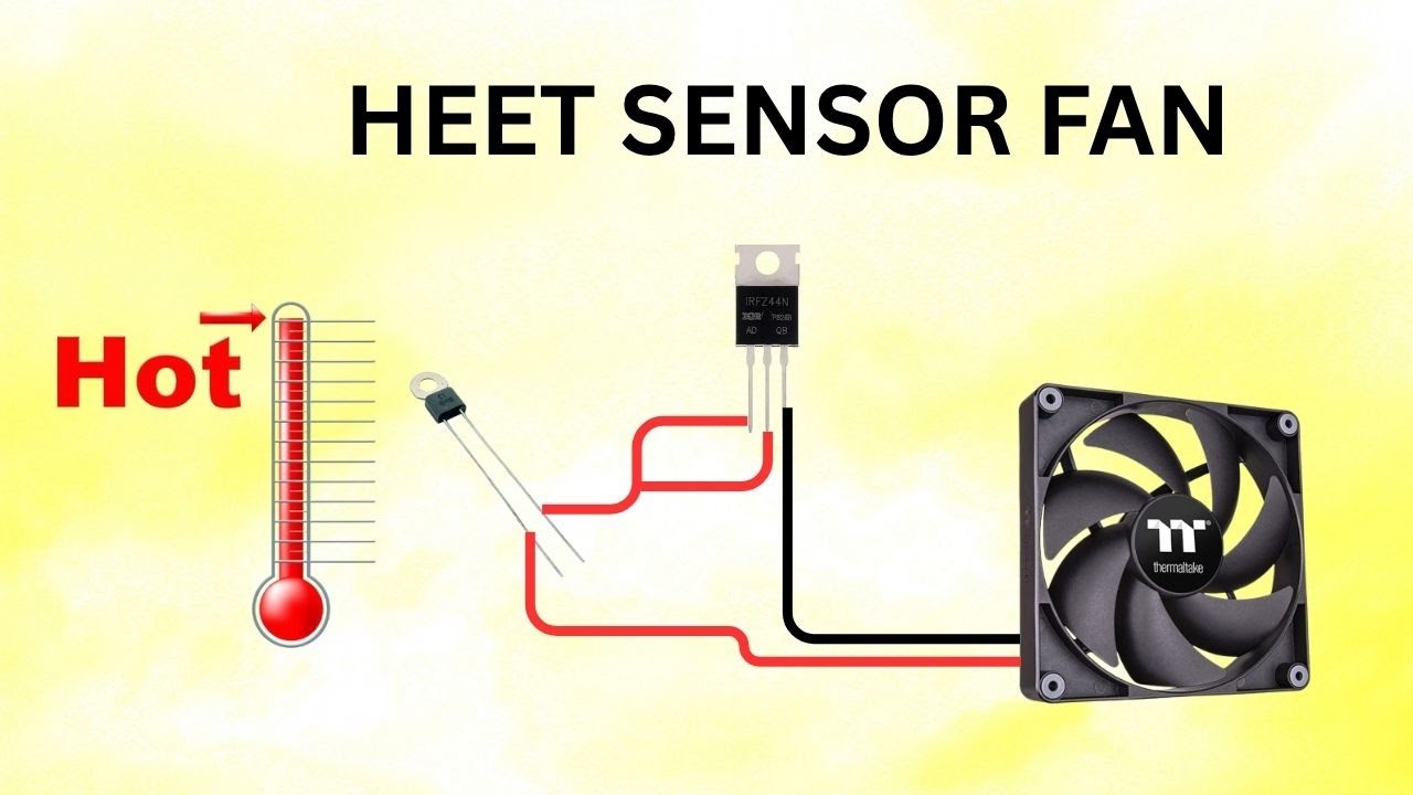 Heat Sensor Fan | IRFZ44N +Thermistor - YouTube
