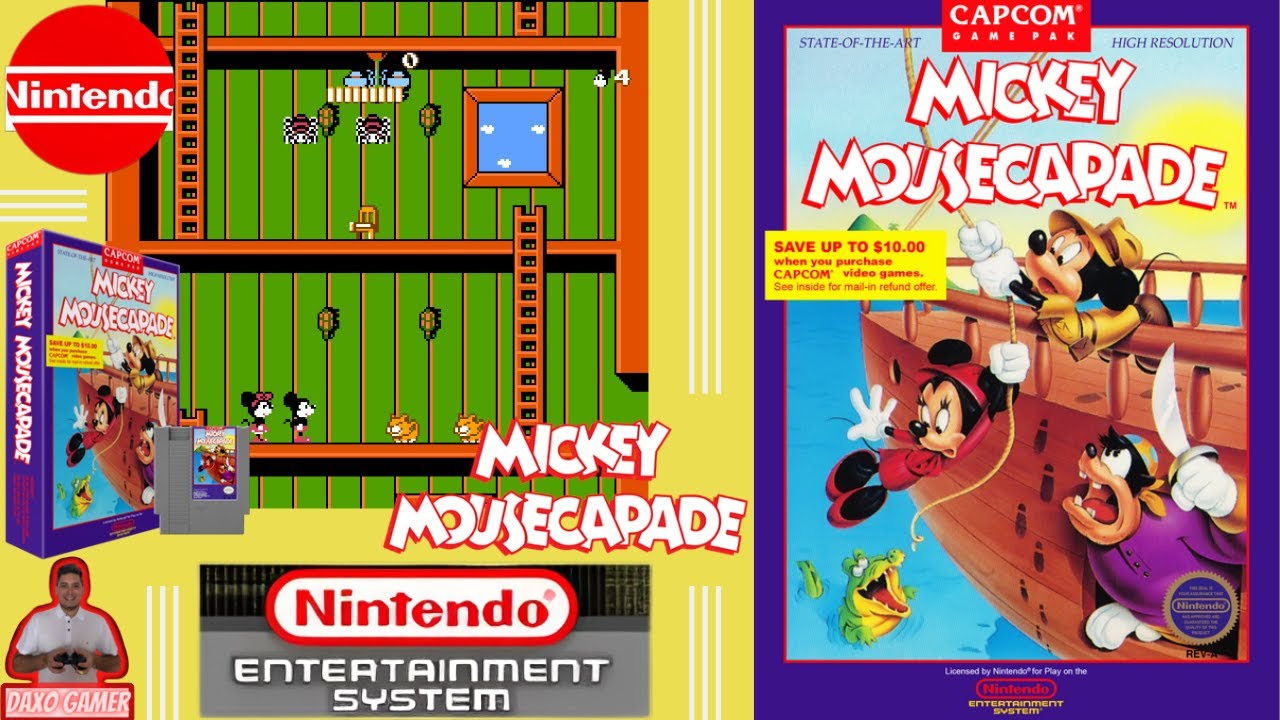 Mickey Mousecapade (NES,nitendinho)(1987)🎮ZERADO - Full Game jogando ...