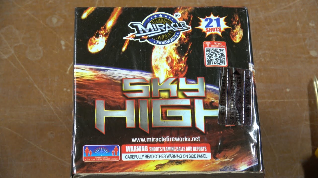 Sky High by Miracle Fireworks 21 shot 200g fanned cake - YouTube