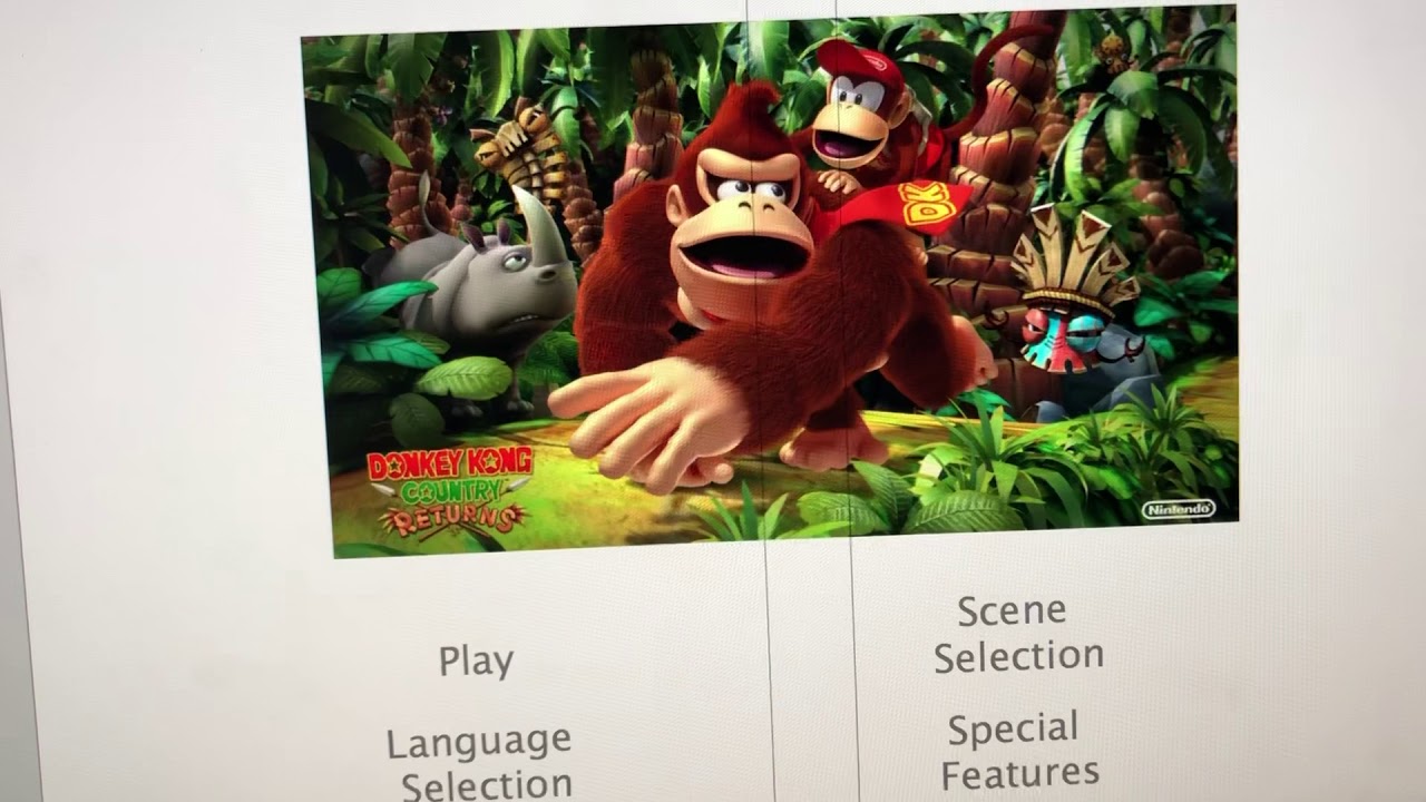Donkey Kong Country Returns (2002) DVD Menu - YouTube