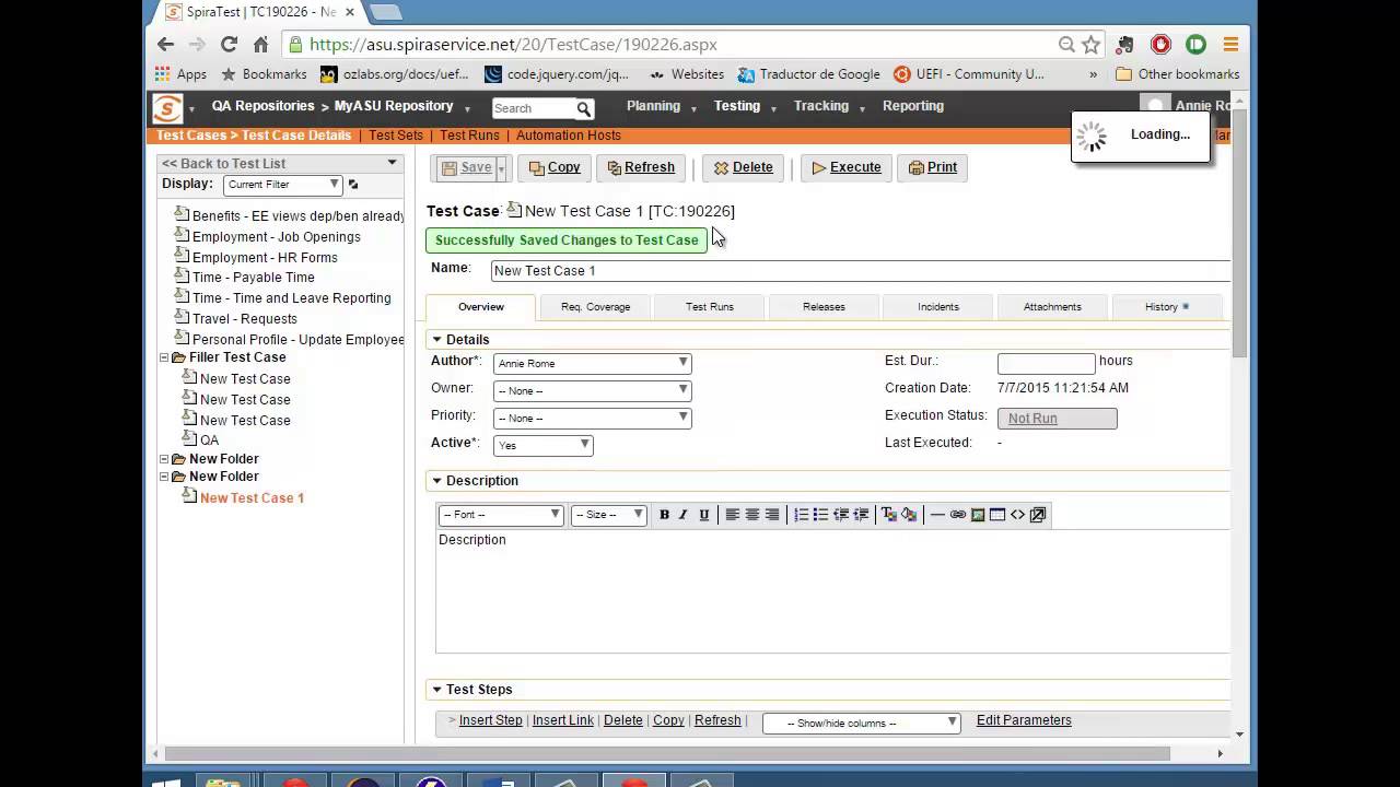 SpiraTest: Create A Test Case - YouTube