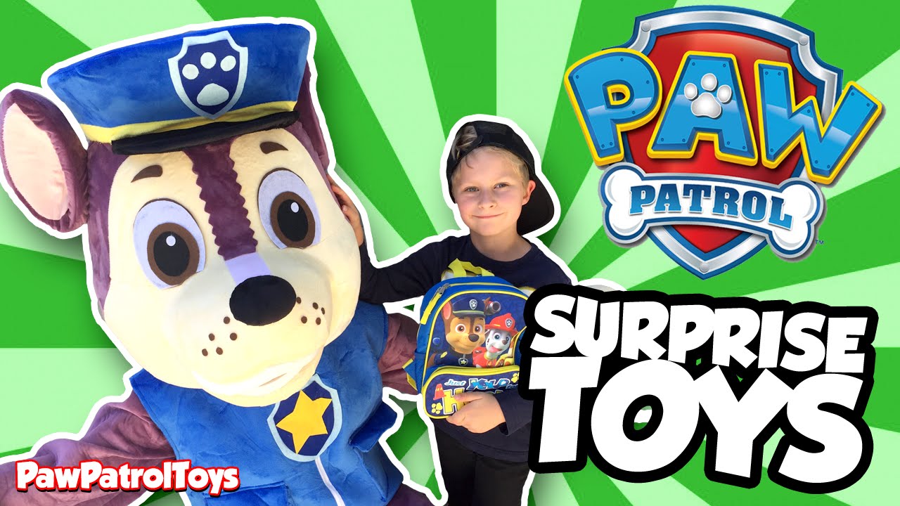 PAW PATROL In Real Life Surprise Toys with Chase IRL + Surprise Toys ...