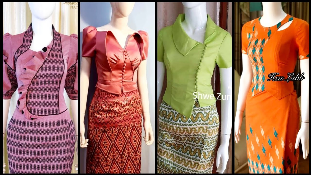 Impressive and beautiful Burmese dresses collection and Stylish Myanmar ...