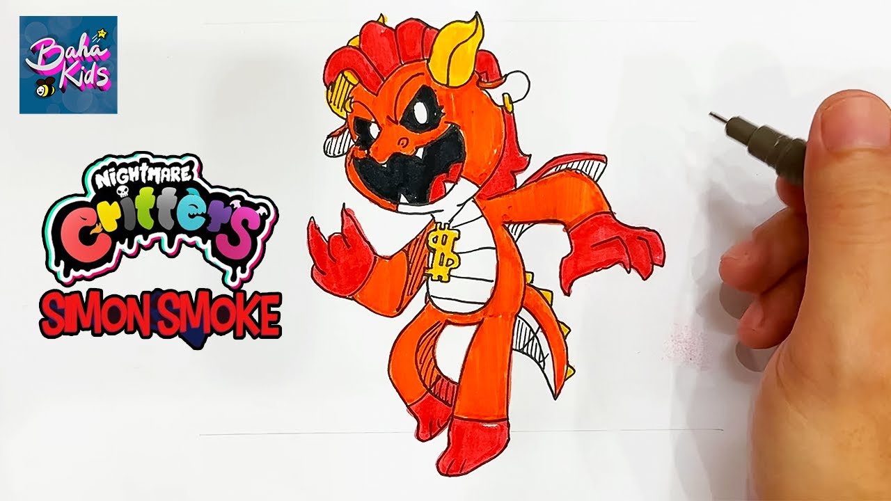 Vẽ Simon Smoke đơn giản - How to draw Simon Smoke - Poppy Playtime ...
