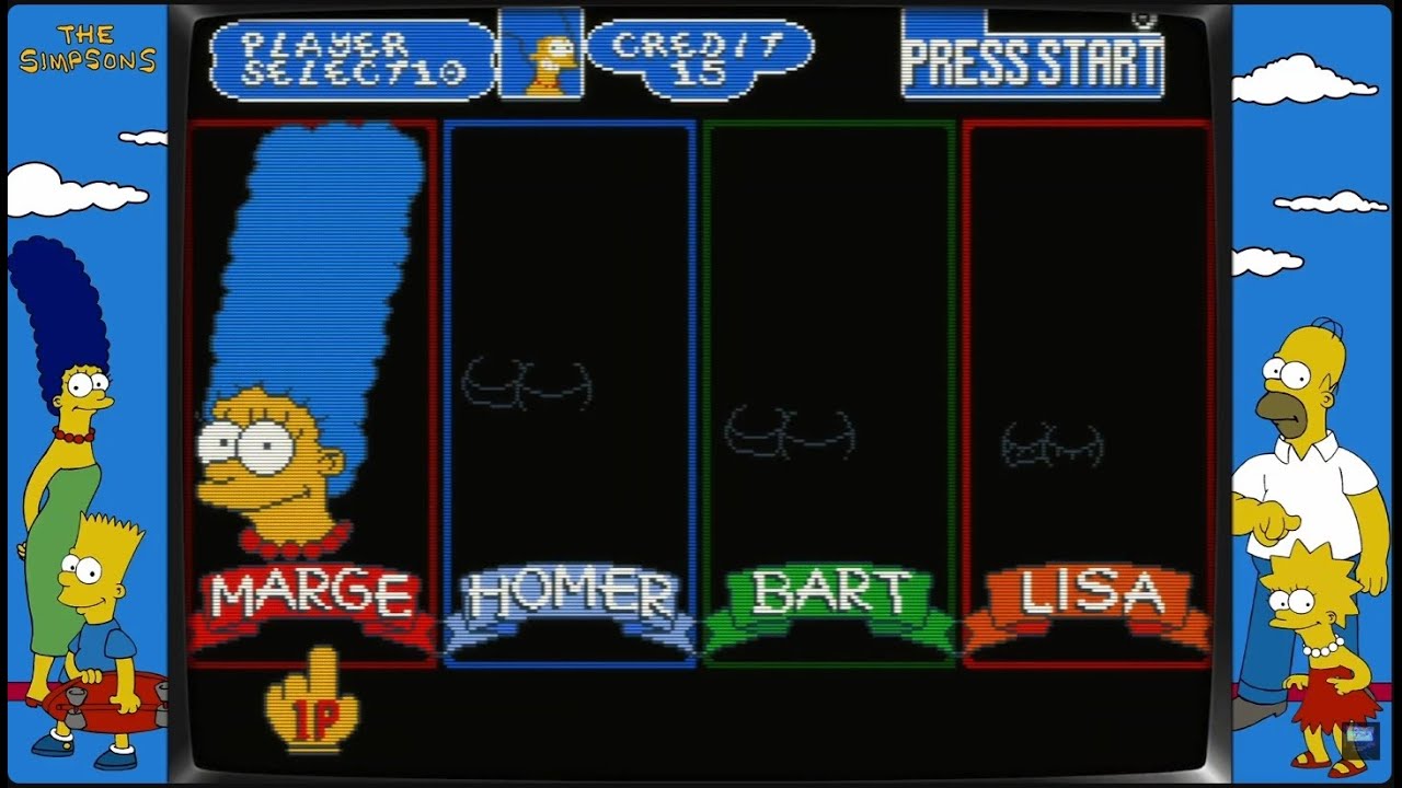The Simpsons (2 Players World, set 1) - Marge - Full Gameplay (MAME 0. ...