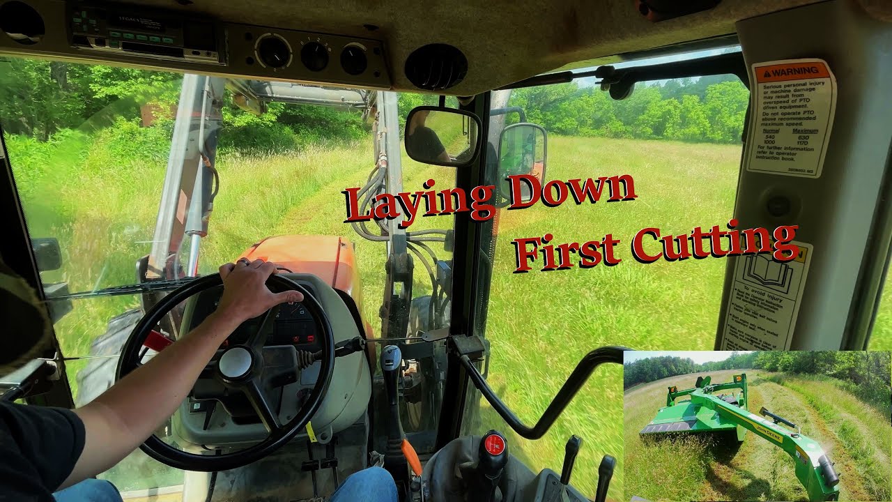 Mowing Hay AGCO LT70 and JohnDeere S300 #agco #johndeere #farming - YouTube