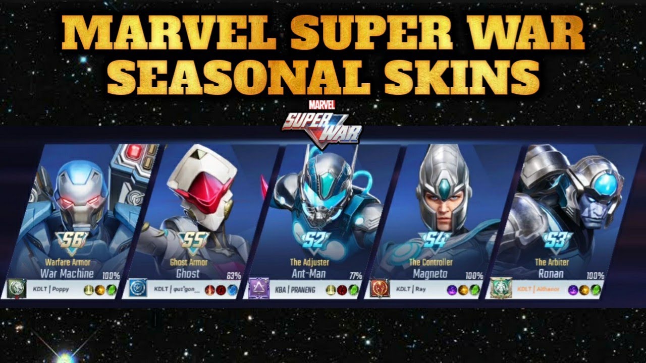 MARVEL SUPER War's Seasonal Skins - YouTube