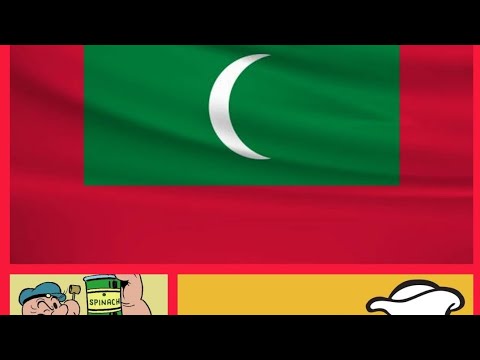 National Anthem of the Maldives - "Gaumee Salaam" + Popeye the Sailor ...