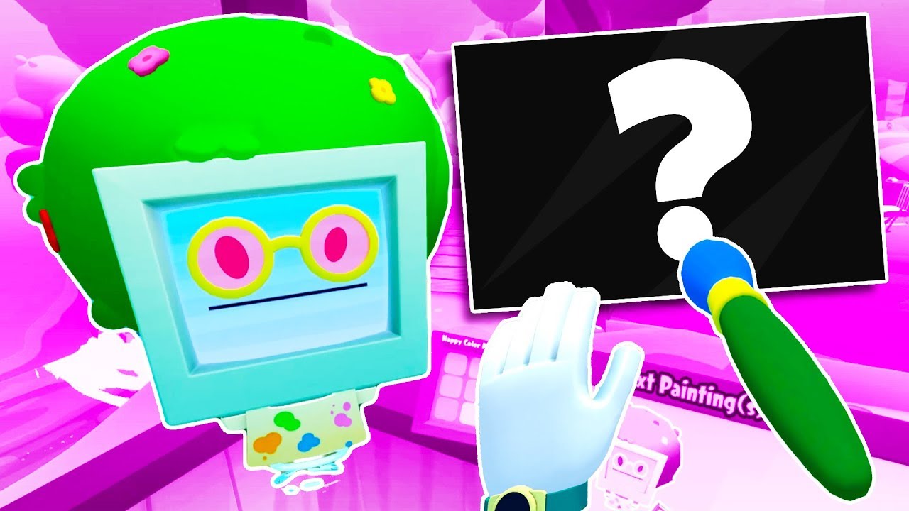 I PAINTED a MASTERPIECE with BOT ROSS in Vacation Simulator VR! - YouTube