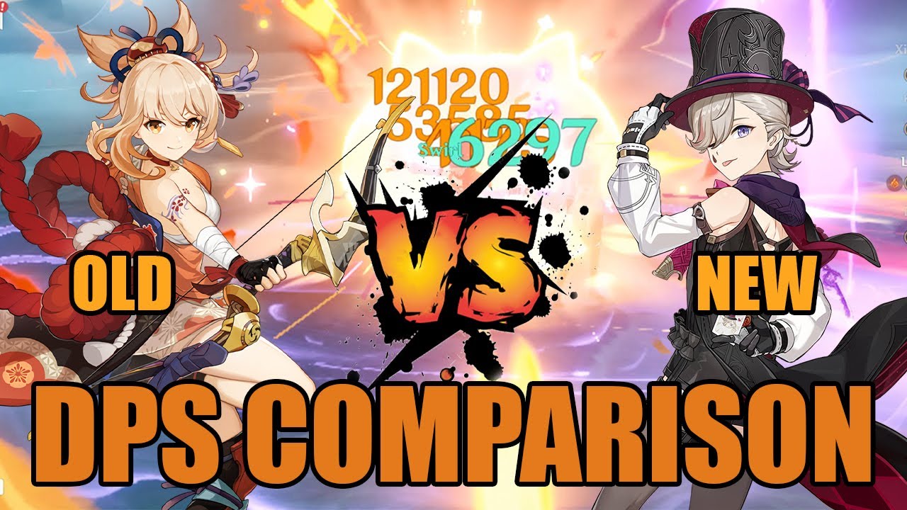 C0 Lyney VS C0 Yoimiya DPS Comparison || Genshin Impact 4.0 || F2P Comparison - YouTube