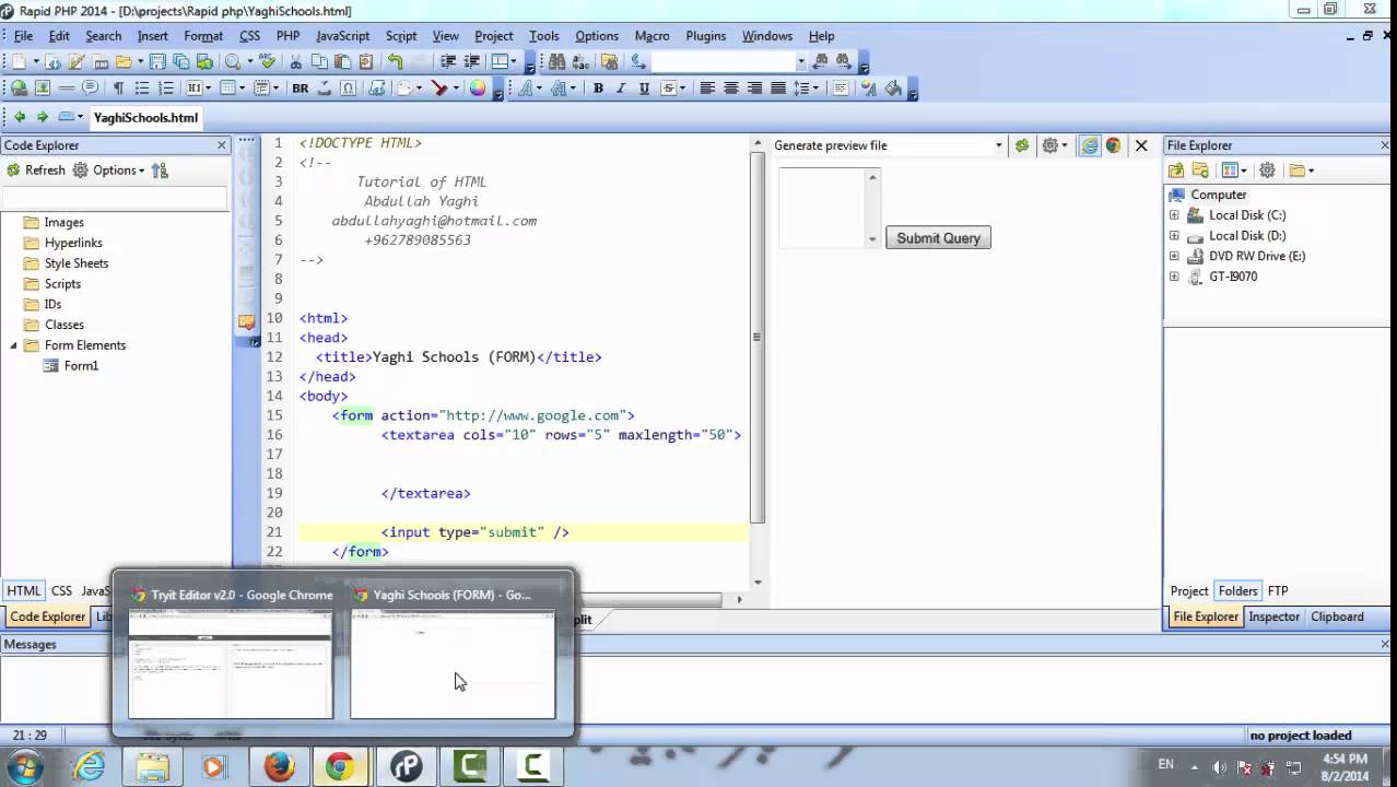 35- form tags textarea - YouTube