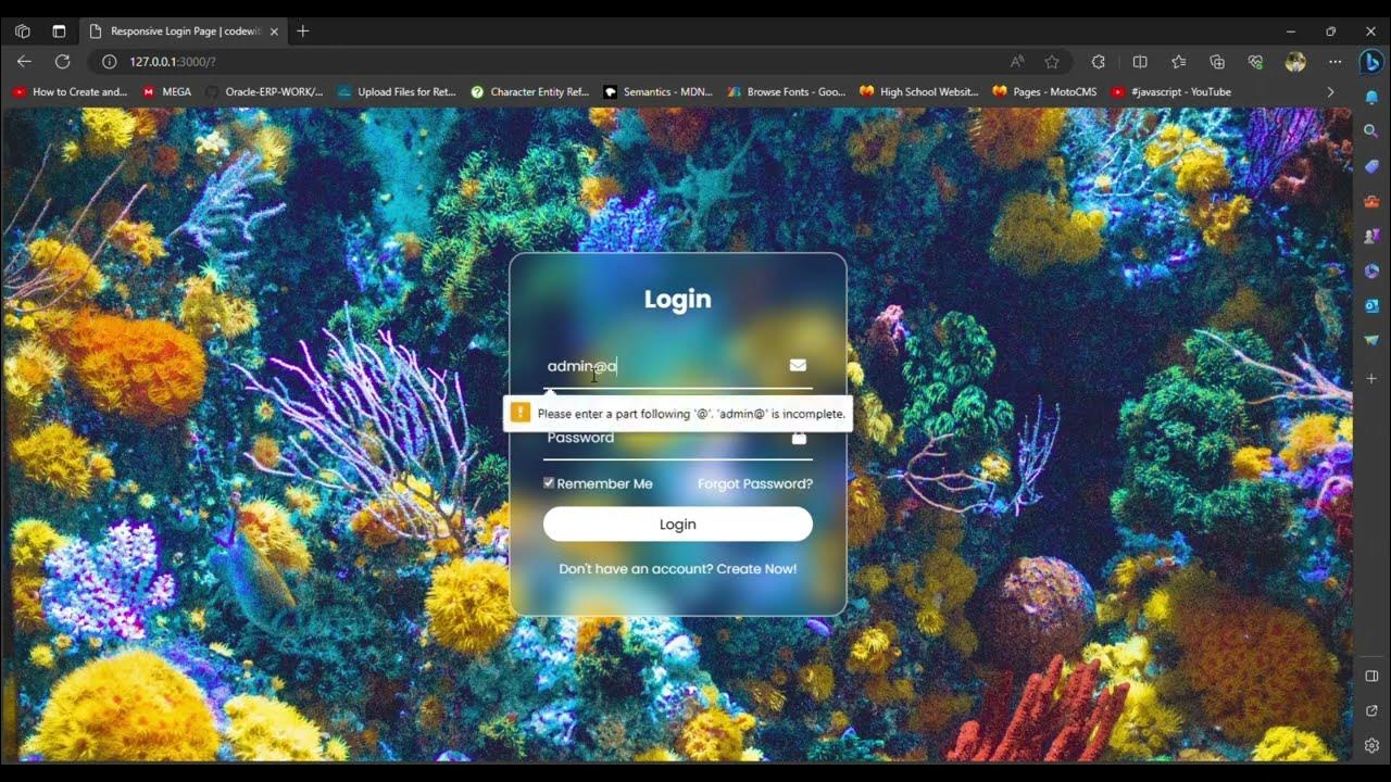 Create A Login Page Using HTML & CSS | codewithtoppers | Modern ...