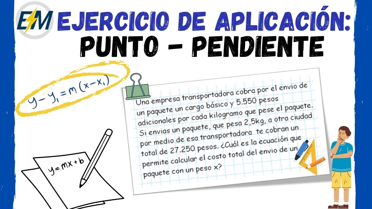 Cómo aplicar la ecuación de PUNTO - PENDIENTE en problemas del mundo ...