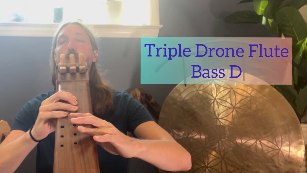 Bass D Native American Style Triple Flute with Rain and Thunder - YouTube