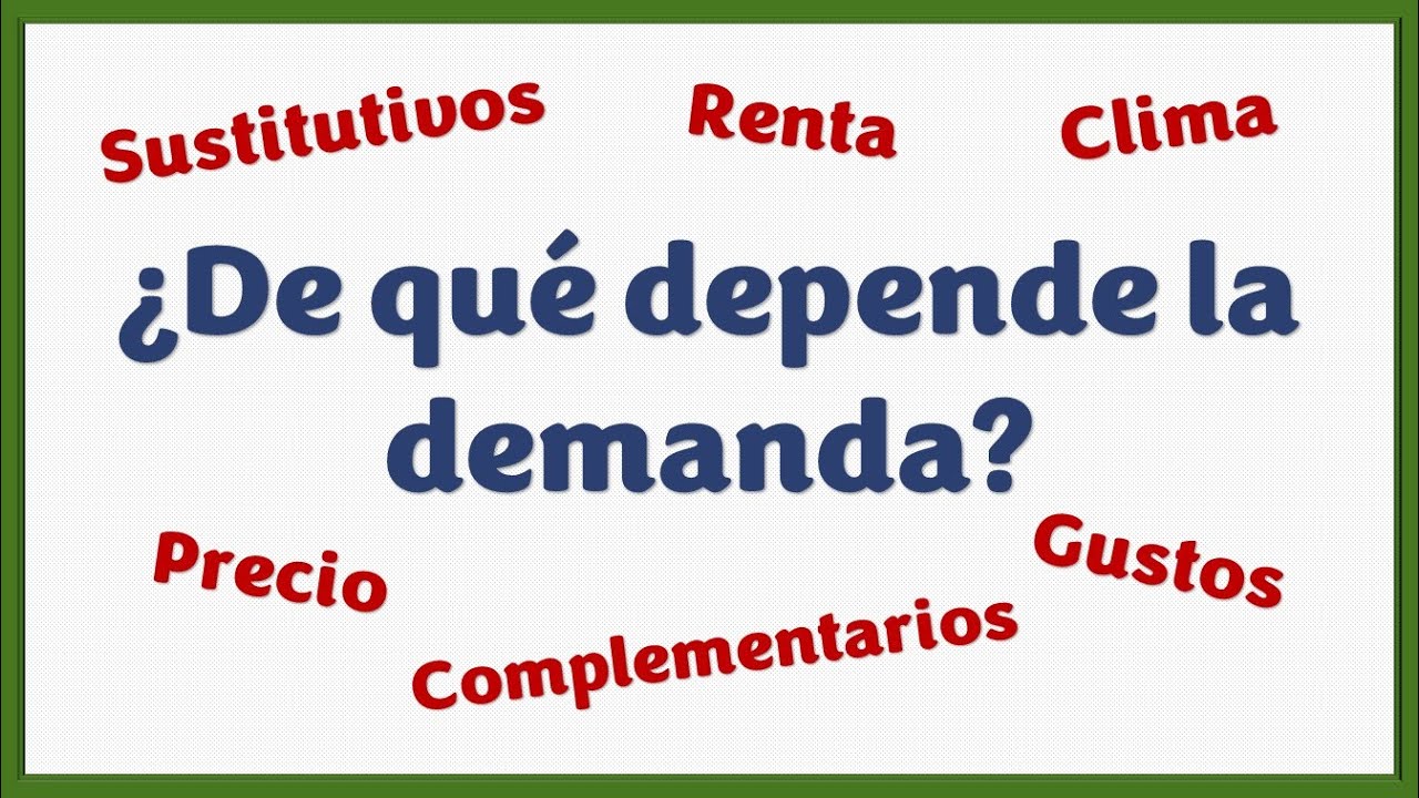 Factores que influyen en la demanda (explicación rápida!!!) - YouTube