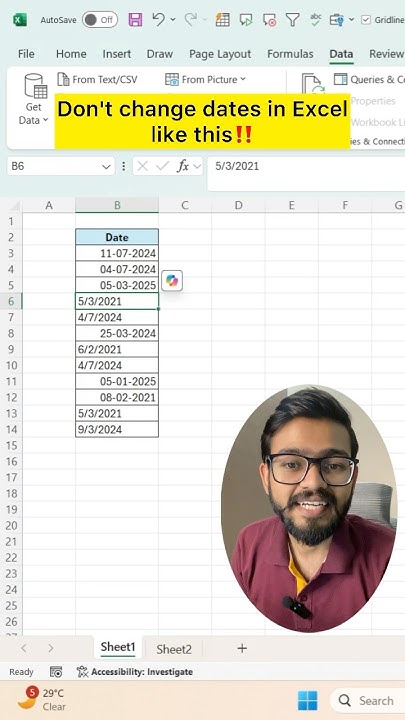 Don't Change Date in Excel like this‼️Instead Use Amazing Trick #excel #exceltips #shorts - YouTube