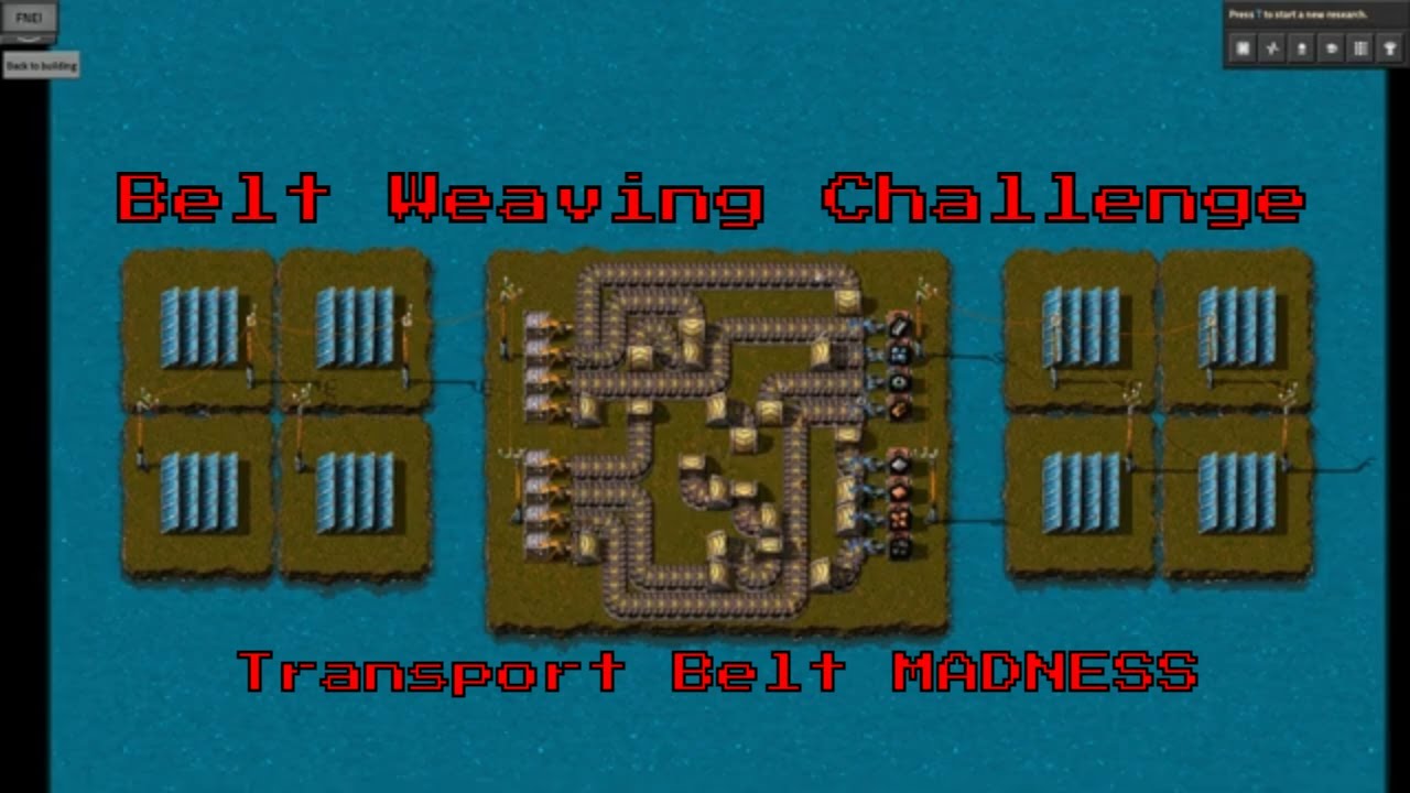 Factorio Transport Belt Madness - Belt Weaving Challenge - YouTube