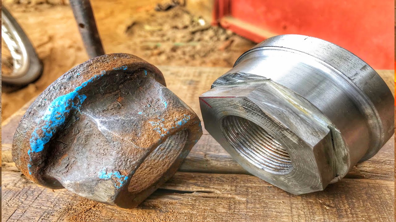 Expert man made a new nut from old metal || how to production nut bolt ...