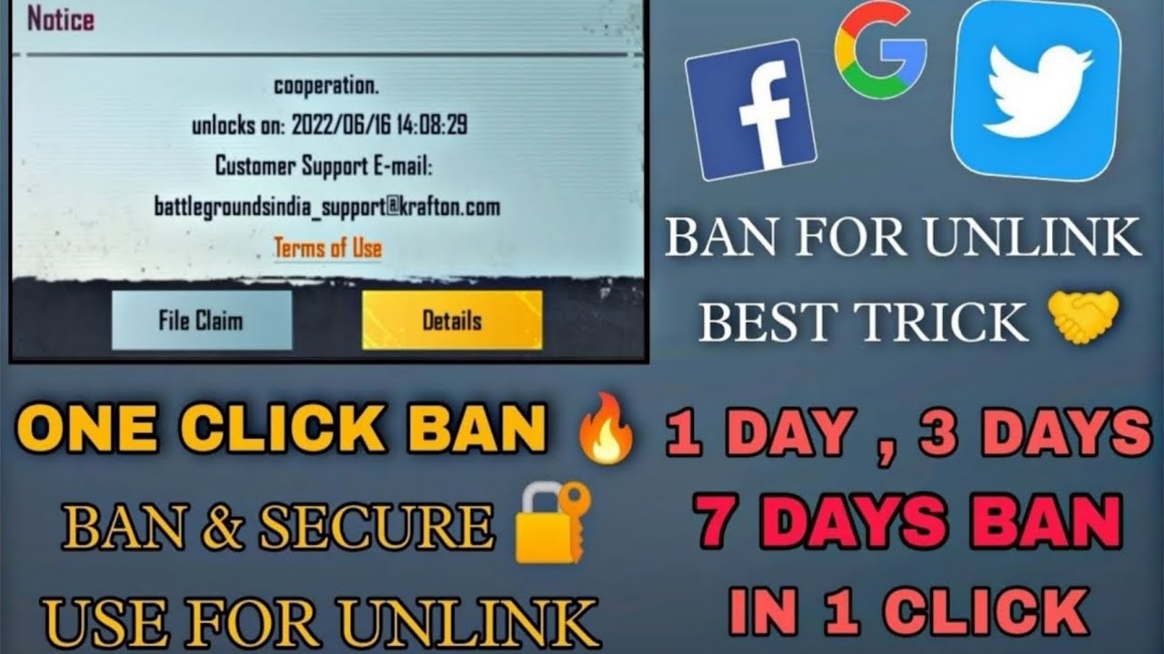 How to Get 7 Days ban| Direct 7 Days ban 2.1 Version|| Pubg/Bgmi Unlink ...
