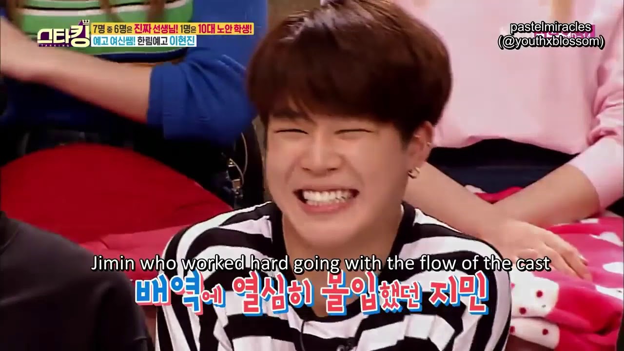 BTS Jimin shy flirting with girl on variety show - YouTube