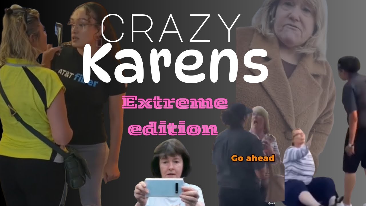 Older Karen gets pushed down. Reaction to crazy karens who embarrass ...