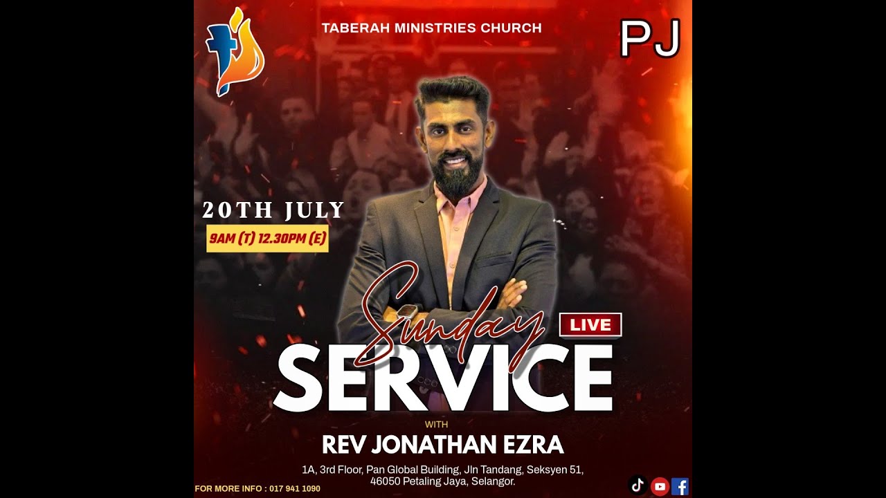 Sunday English Celebration Service | 20th July 2025 | Rev Jonathan Ezra ...