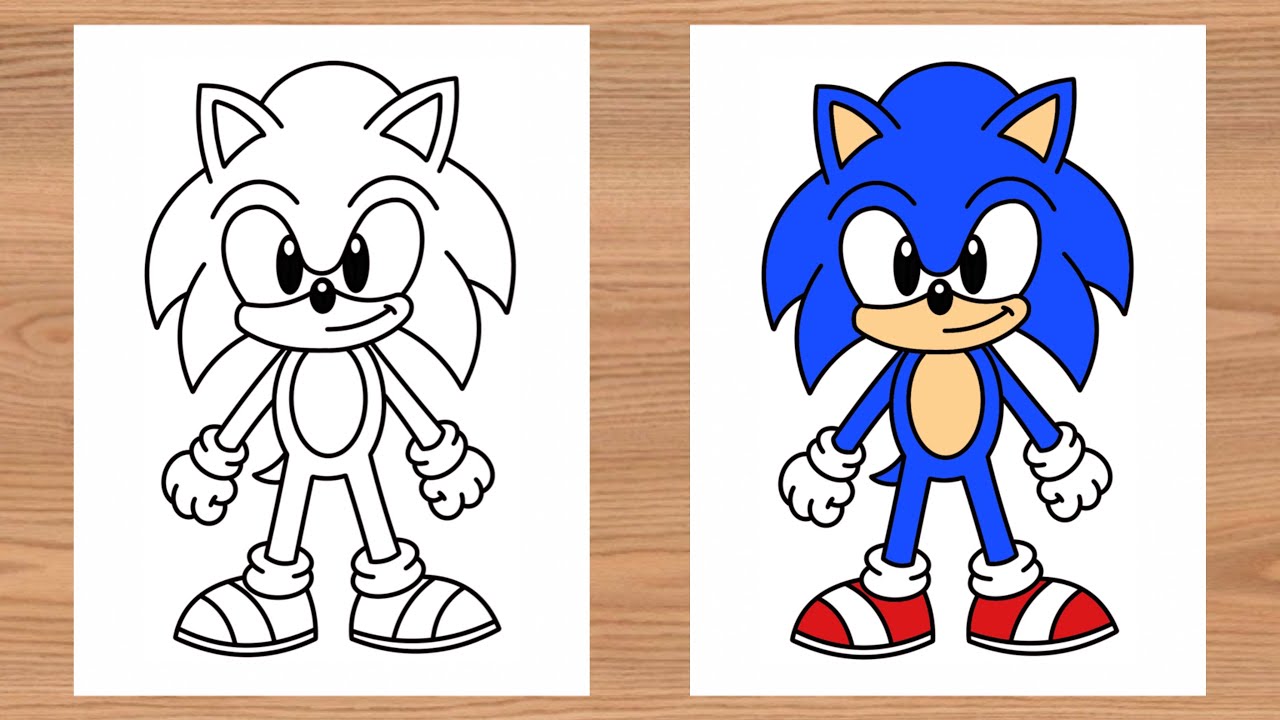 How To Draw Sonic The Hedgehog | Step By Step | Easy - YouTube