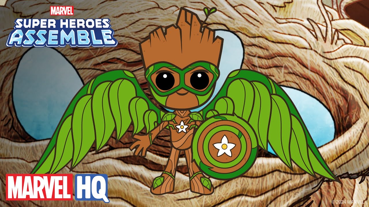 Groot Suits Up as Captain America! - YouTube