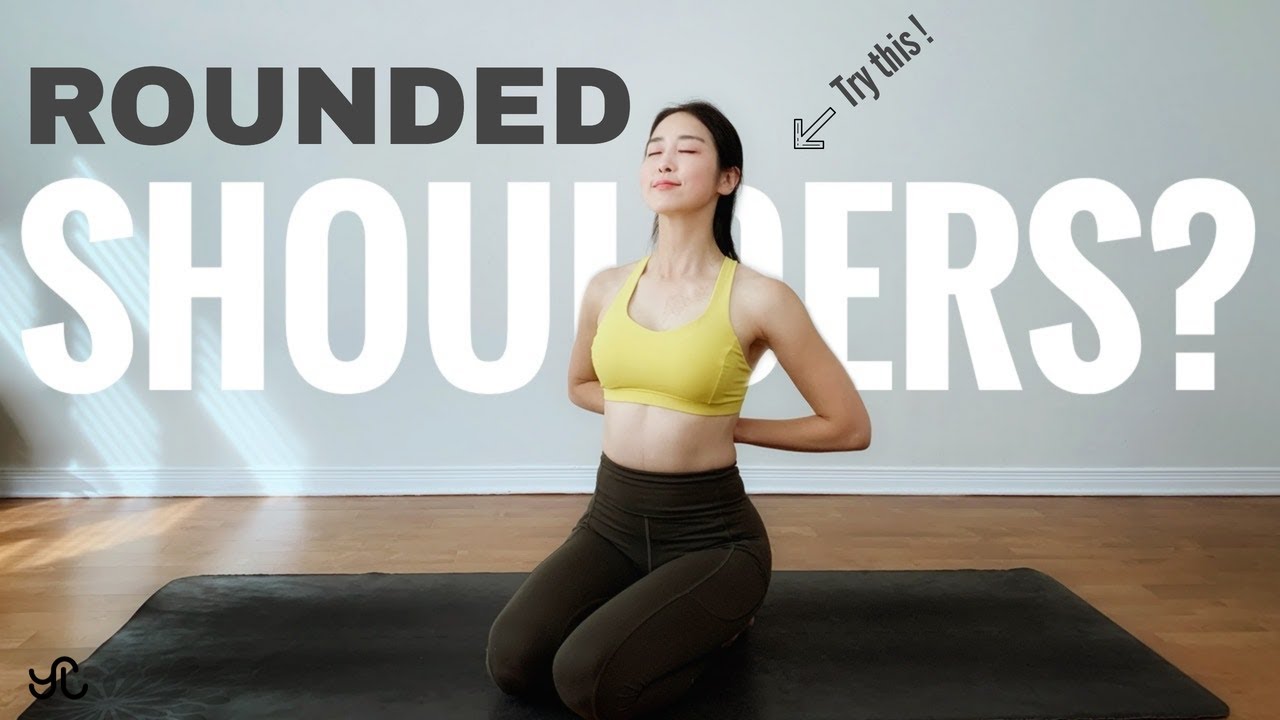 9min Healing Yoga Stretches For Rounded Shoulders | 굽은어깨, 라운드숄더 교정에 좋은 ...