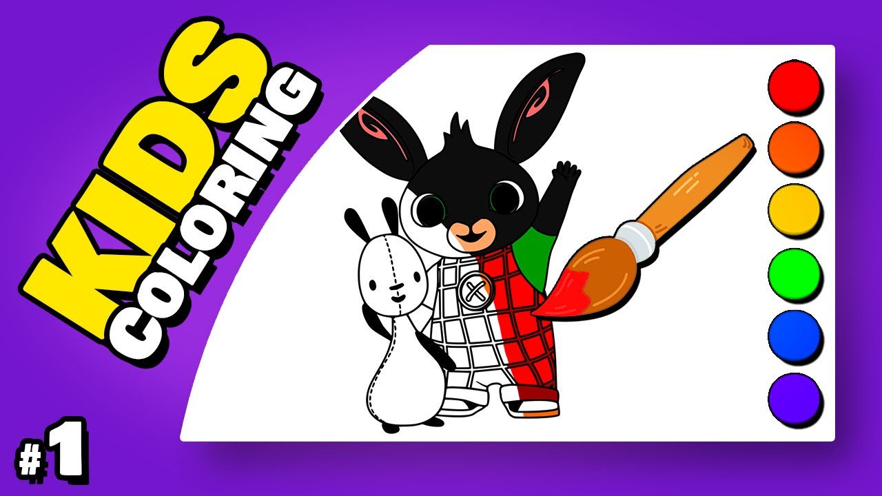Let's Paint Bing and Flop | Coloring Videos For Kids & Toddlers #1 ...