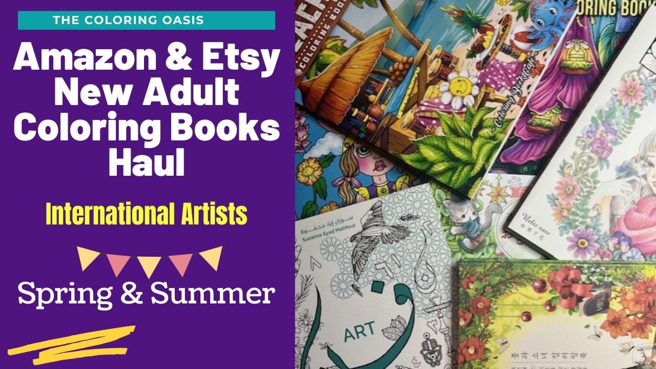 Amazon & Etsy Coloring Book Haul | International, Jade Summer, Coloring ...