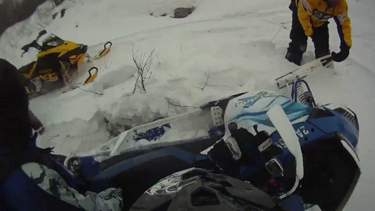 Custom Snowmobile Stuck - YouTube