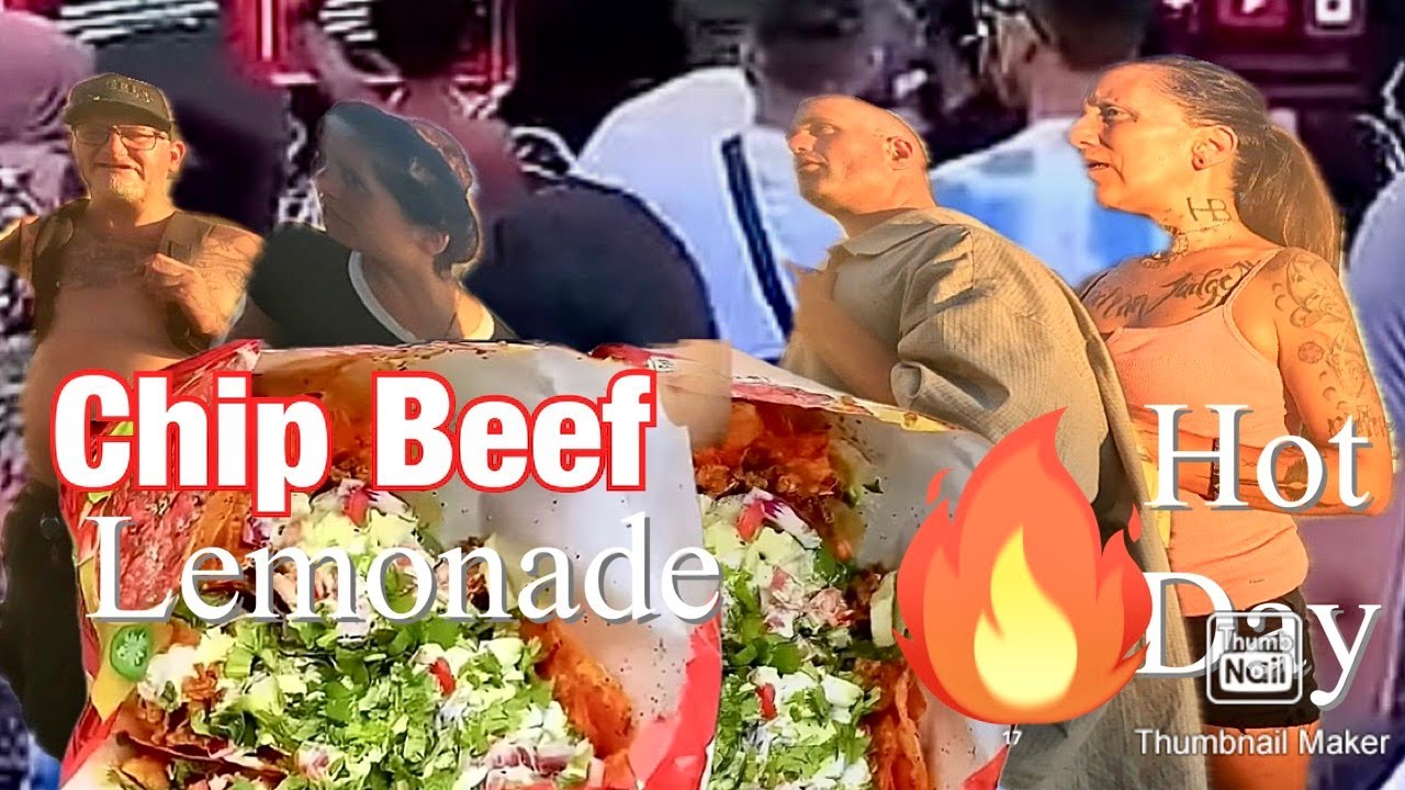 Making Beef Chips ,Lemonade For The Homeless People at The Hot Day ...