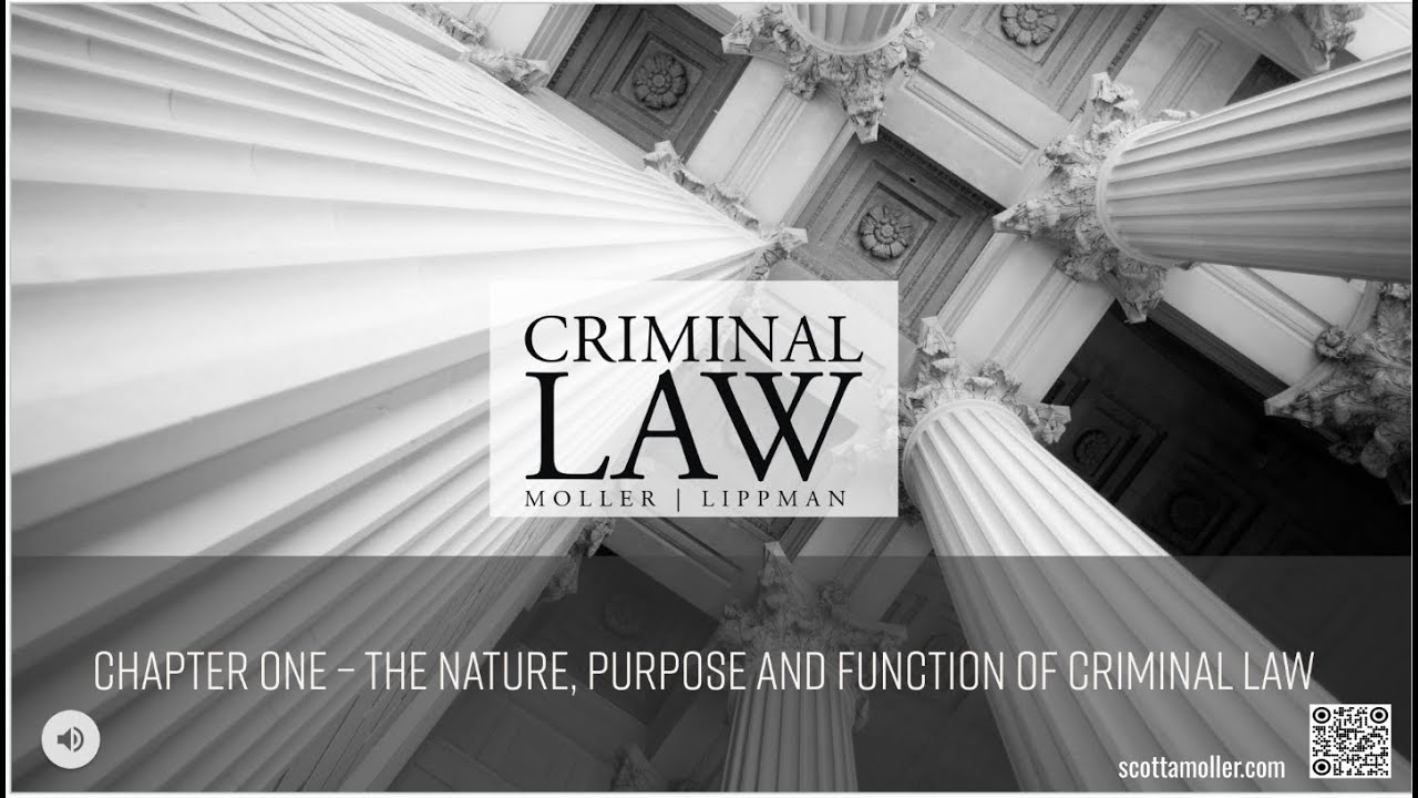 Criminal Law - Chapter 1 - The Nature, Purpose and Function of Criminal ...