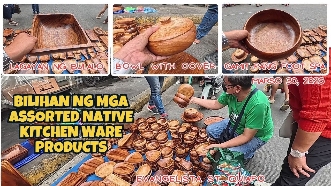 BILIHAN NG MGA ASSORTED NATIVE WOODEN KITCHEN WARE PRODUCTS SA QUIAPO ...