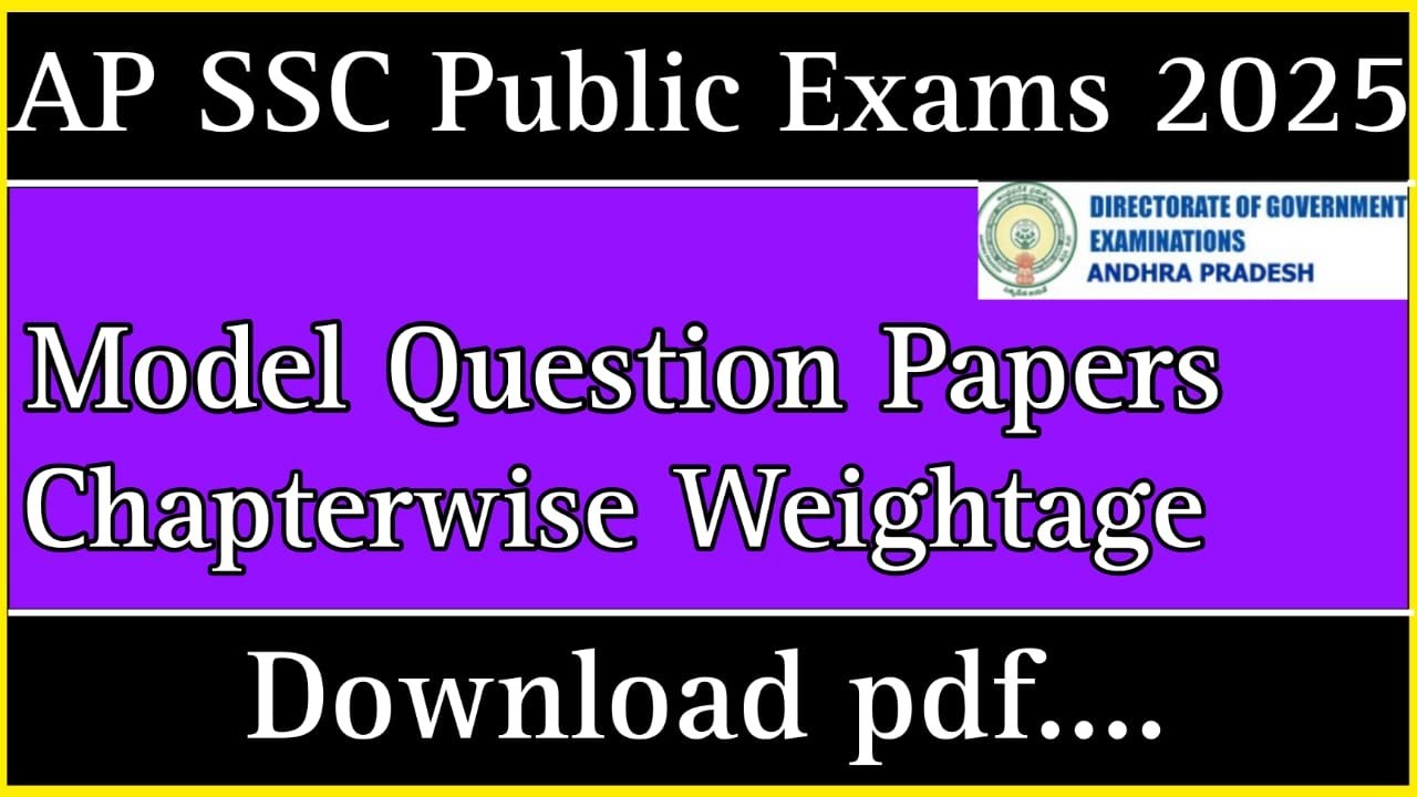 AP 10th SSC Model Papers 2025 | Download pdf | Blueprint + Chapter wise ...