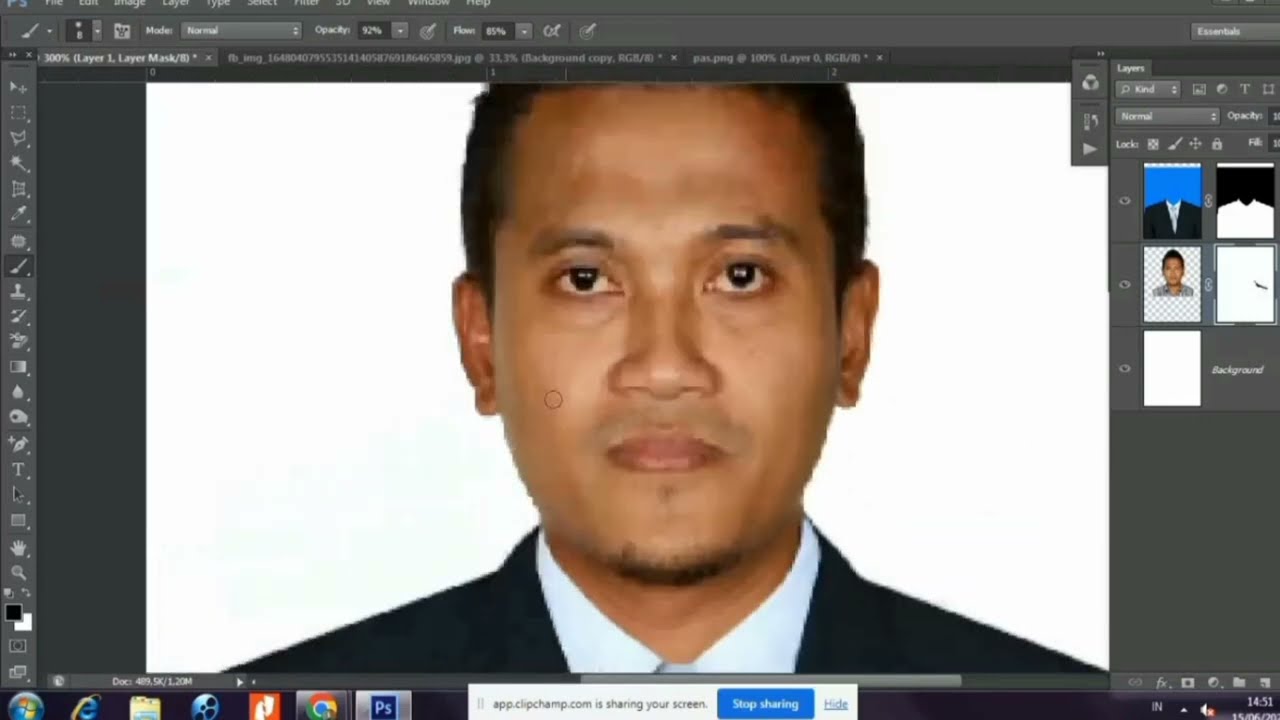 CARA MENGGANTI JAS PAS FOTO DI PHOTOSHOP ||TUTORIAL PHOTOSHOP - YouTube